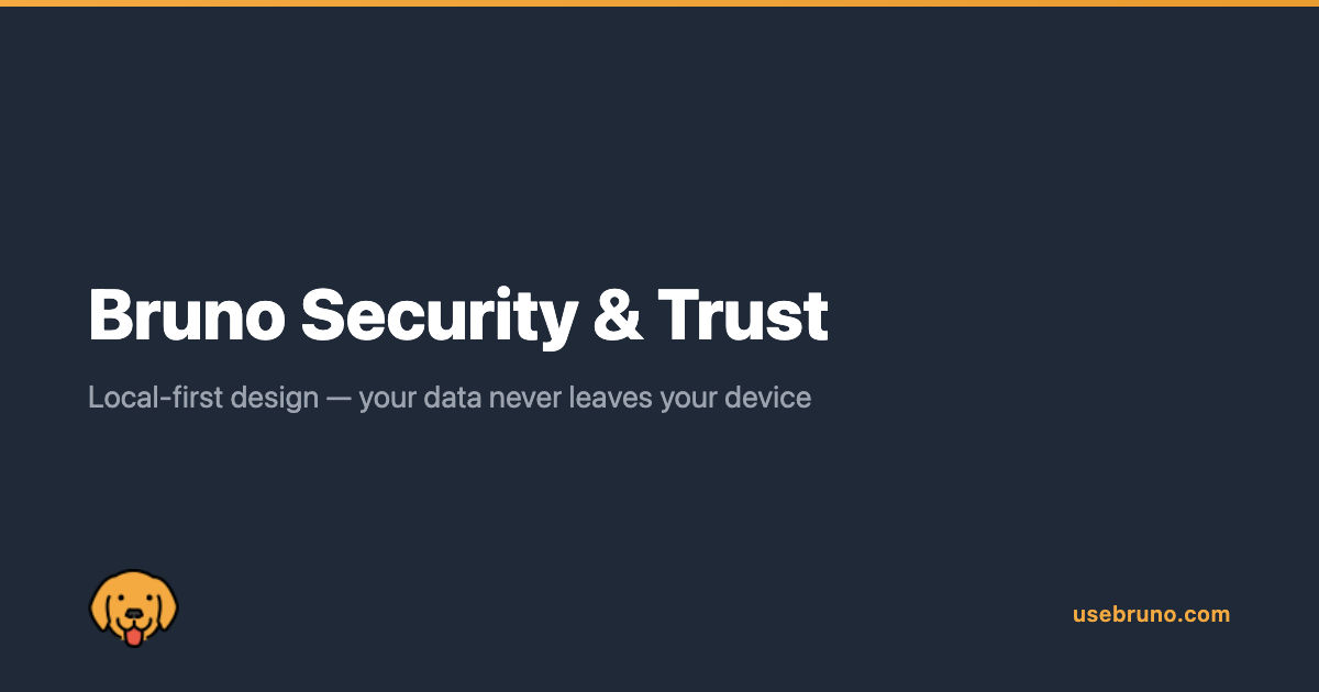 Bruno Security & Trust - Local-First API Client